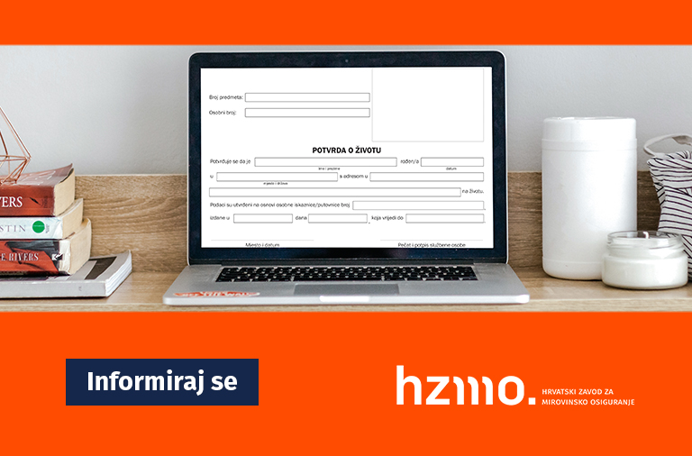 Obavijest o dostavljanju potvrde o životu korisnicima s prebivalištem ...