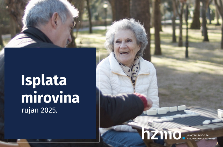 Isplata mirovina za rujan 2025. | Hrvatski zavod za mirovinsko osiguranje